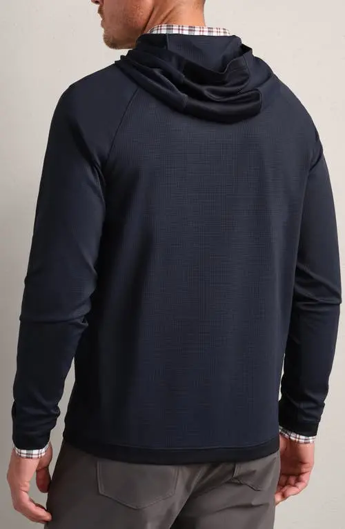 RHONE Waffle Tech Performance Hoodie - True Navy