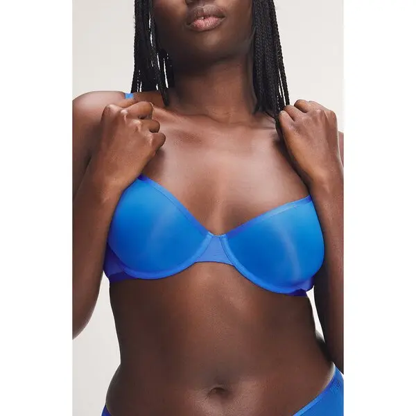 SAVAGE X FENTY Sheer X Spacer Demi Bra - Blue Euphoria