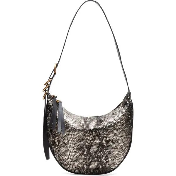 Rag & Bone Medium Mercer Snake Embossed Leather Hobo Bag