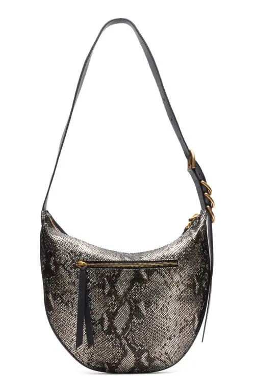Rag & Bone Medium Mercer Snake Embossed Leather Hobo Bag