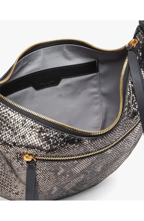 Rag & Bone Medium Mercer Snake Embossed Leather Hobo Bag