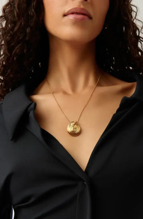 MISSOMA Large Spiral Pendant Necklace - Gold