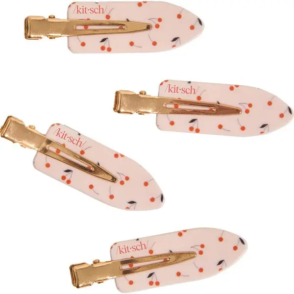 KITSCH Creaseless Clips 4-pack - Cherry Print