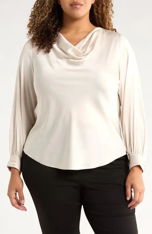 Anne Klein Drape Neck Top