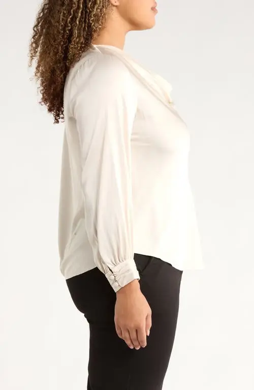 Anne Klein Drape Neck Top