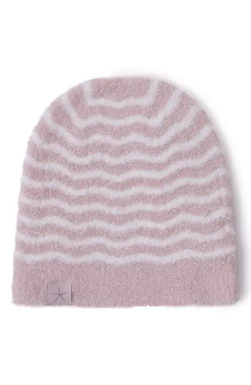 Barefoot Dreams Cozychic® Wavy Stripe Baby Beanie - Dusty Rose Multi