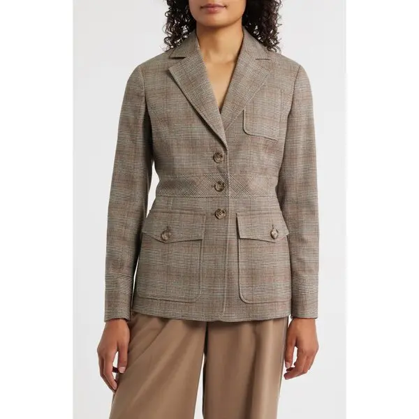 Anne Klein Plaid Blazer