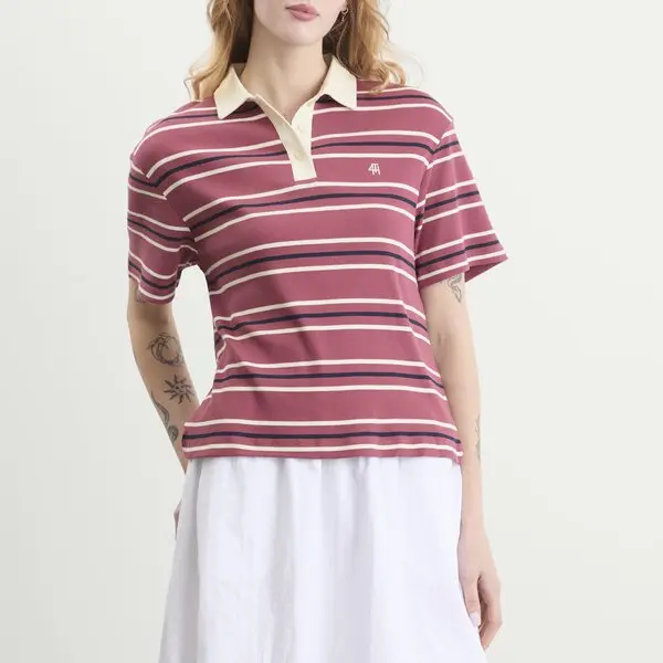 4TH & RECKLESS Ralph Striped Polo Top