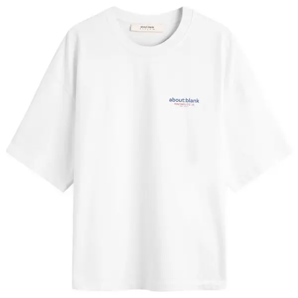 ABOUT:BLANK Tour T-shirt - White/red/navy