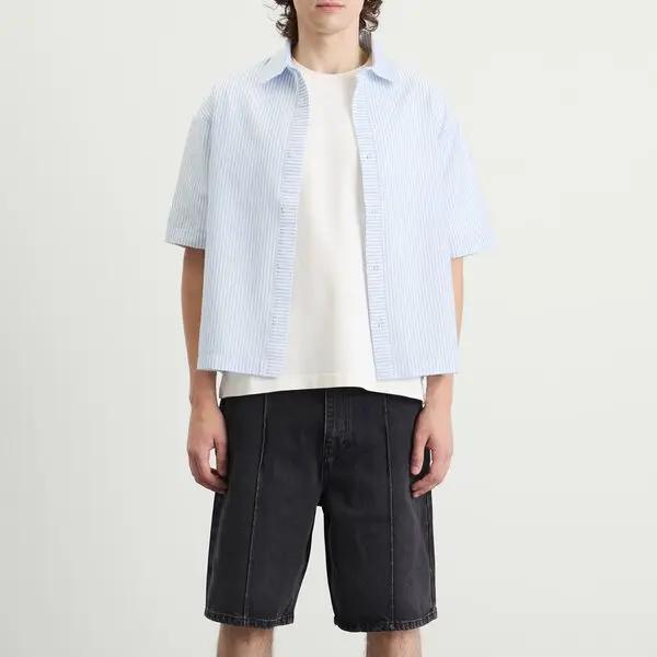 ABOUT:BLANK Stripe Seersucker Vacation Shirt