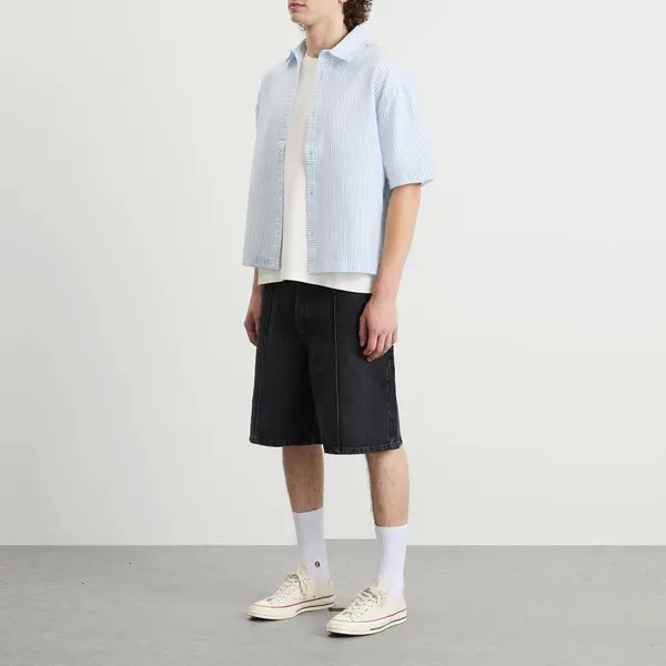 ABOUT:BLANK Stripe Seersucker Vacation Shirt