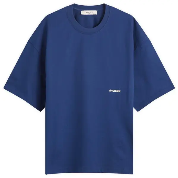 ABOUT:BLANK Box Logo T-shirt - Estate Blue/ecru