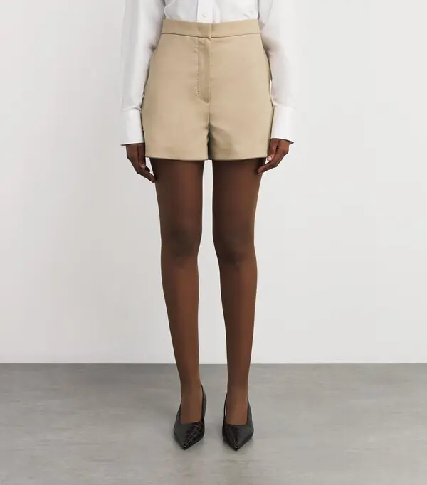 Max Mara High-waist Stretch-cotton Shorts