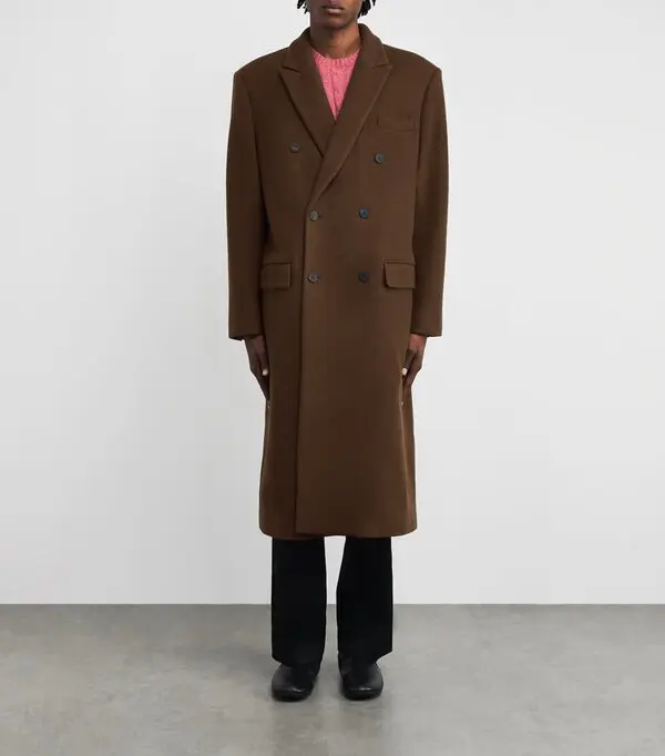 LE17SEPTEMBRE Wool-cashmere Blend Double-breasted Overcoat
