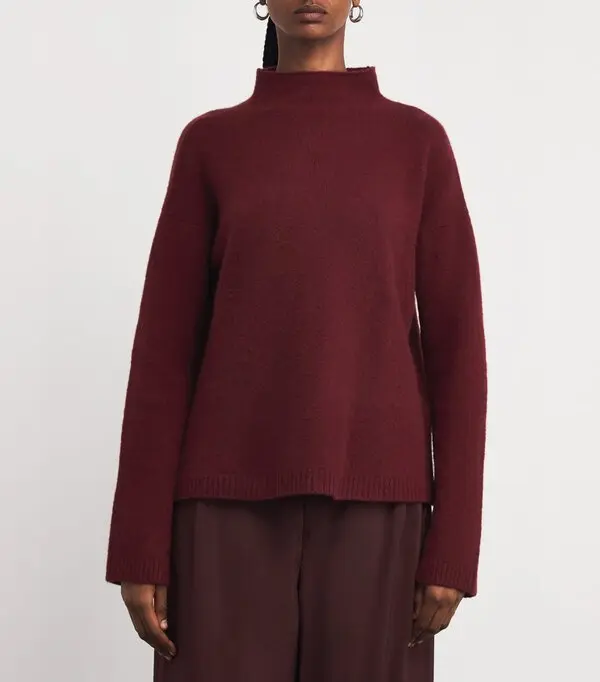 Max Mara Cashmere-blend High-neck Sweater - Red
