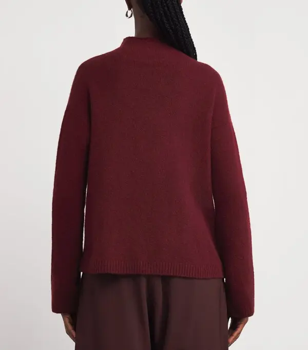 Max Mara Cashmere-blend High-neck Sweater - Red