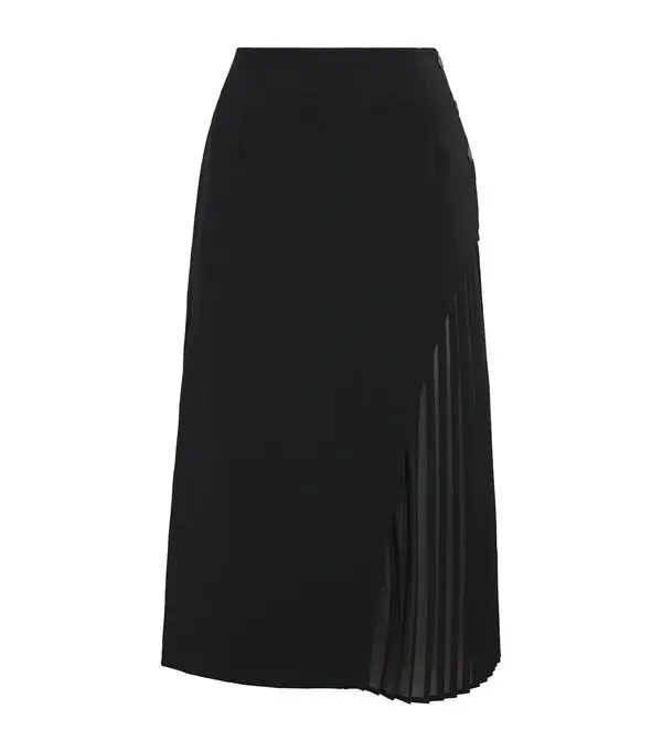 Claudie Pierlot Pleated Panel Midi Skirt