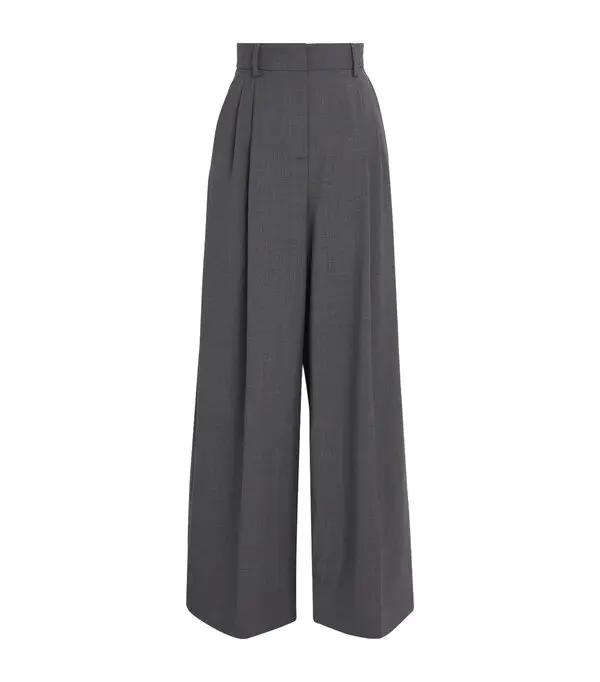Max Mara Virgin Wool Wide-leg Tailored Trousers