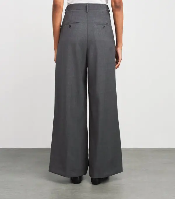 Max Mara Virgin Wool Wide-leg Tailored Trousers