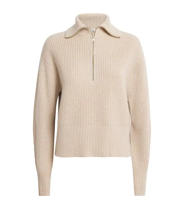 Max Mara Wool-cashmere Half-zip Sweater