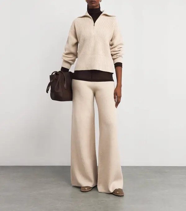 Max Mara Wool-cashmere Half-zip Sweater