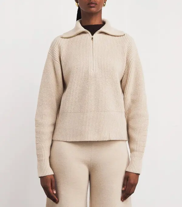 Max Mara Wool-cashmere Half-zip Sweater