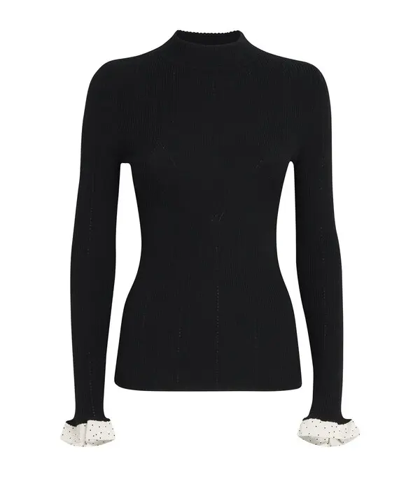 Claudie Pierlot Wool-blend Pointelle Sweater