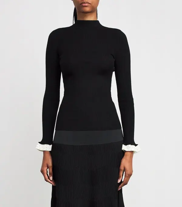 Claudie Pierlot Wool-blend Pointelle Sweater