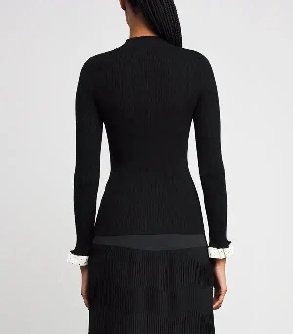 Claudie Pierlot Wool-blend Pointelle Sweater