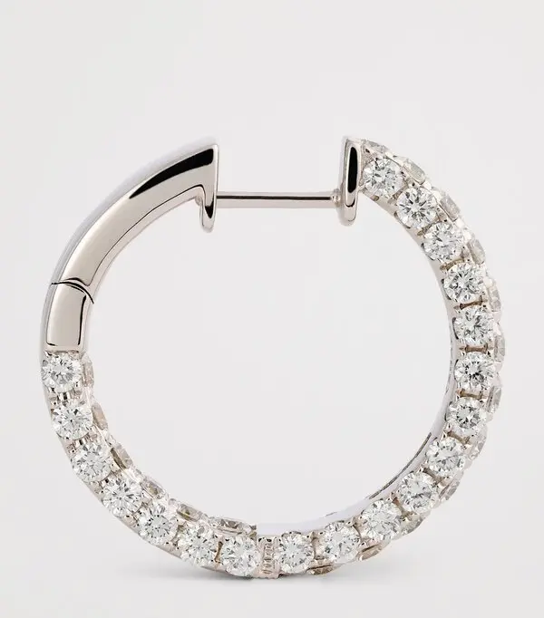 Shay Gold And Diamond Three-sided Hoop Earrings