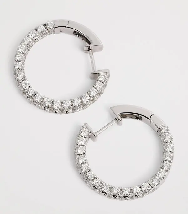 Shay Gold And Diamond Three-sided Hoop Earrings