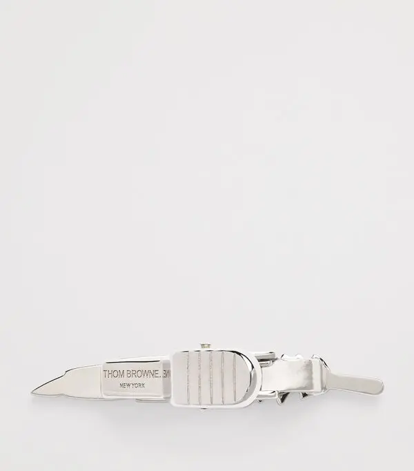 Thom Browne Sterling Feather Tie Bar