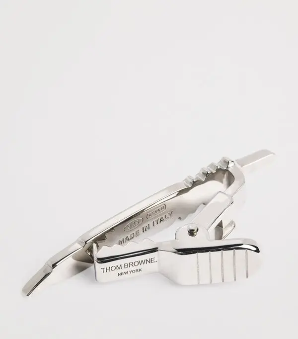 Thom Browne Sterling Feather Tie Bar