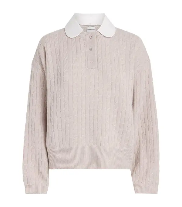 Claudie Pierlot Wool-cashmere Sweater With Collar Insert