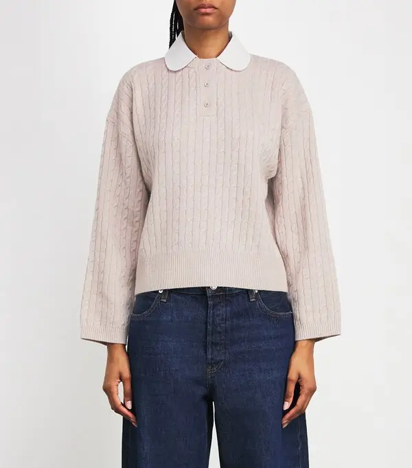 Claudie Pierlot Wool-cashmere Sweater With Collar Insert