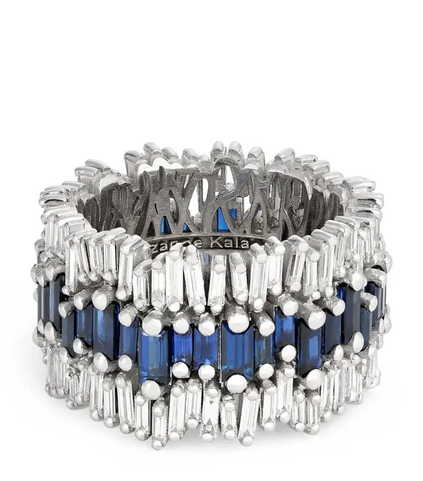 SUZANNE KALAN One Of A Kind Diamond And Sapphire Ring - White