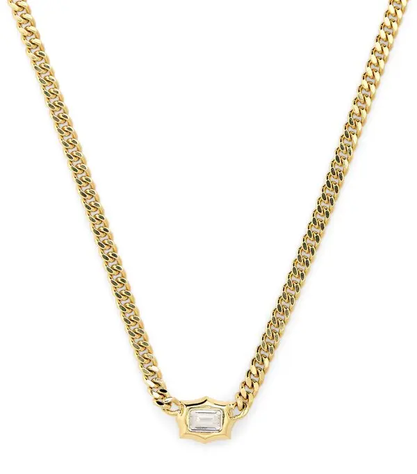 JADE TRAU Yellow And Diamond Vanguard Curb Necklace - Gold