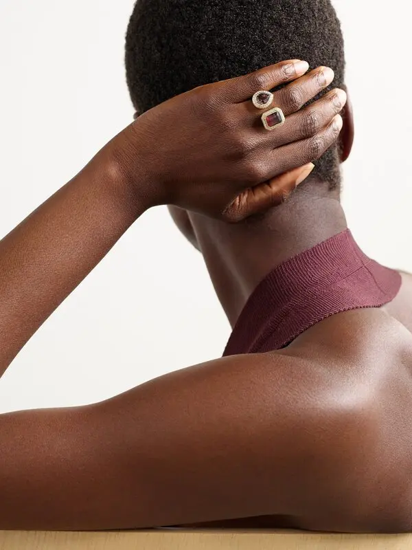 Jacquie Aiche 14k Gold, Tourmaline And Diamond Ring