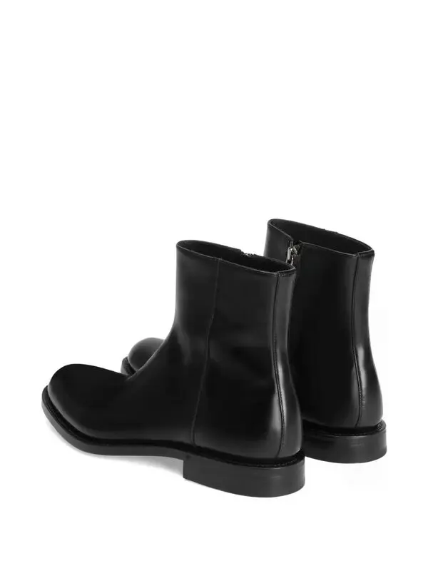 Dolce & Gabbana Zip Up Leather Ankle Boots