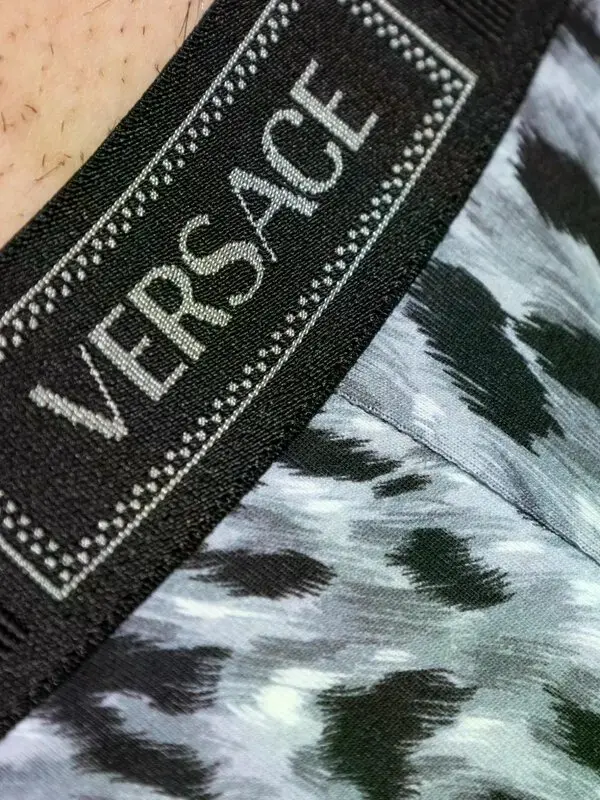Versace Leopard-print Waistband Briefs