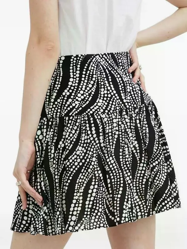 The Kooples Wave-print Tiered Mini Skirt