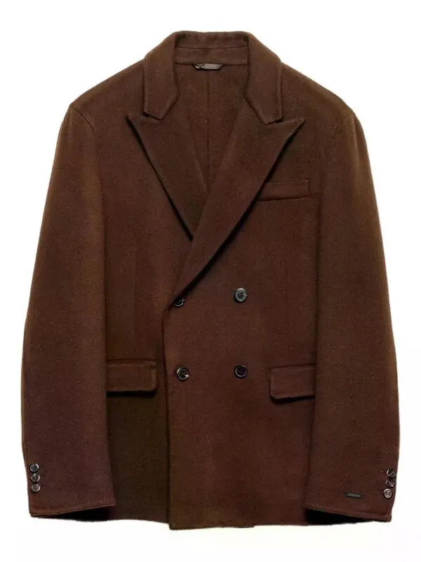 Prada Peaked-lapels Double-breasted Cashmere Blazer