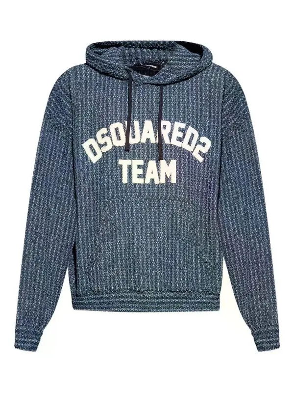 Dsquared2 Logo-patch Hoodie - Blue