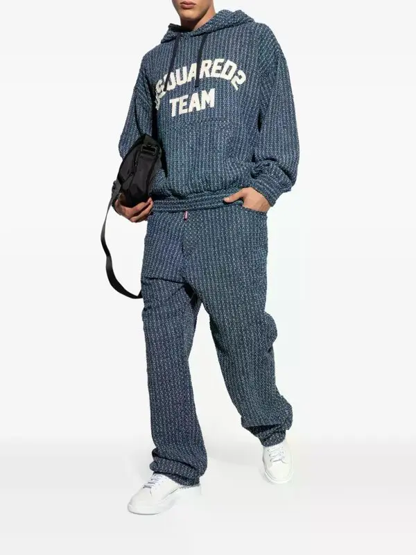 Dsquared2 Logo-patch Hoodie - Blue