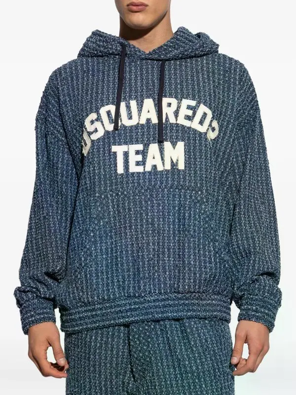Dsquared2 Logo-patch Hoodie - Blue