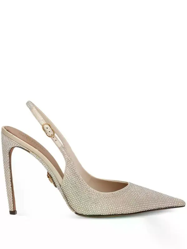 Dolce & Gabbana 105mm Devotion Rhinestone-embellished Slingback Pumps - Neutrals