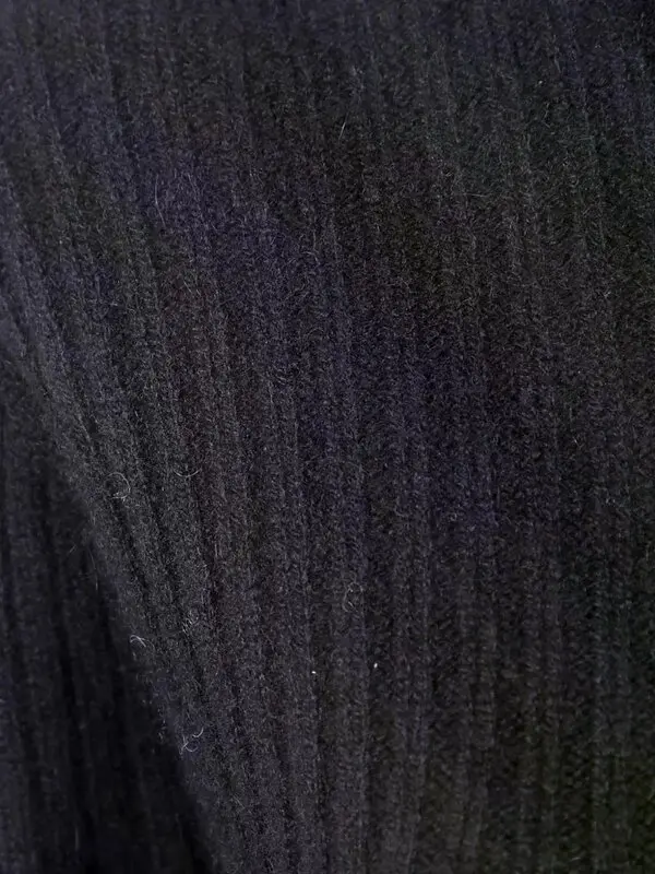 UMA WANG Ribbed Frayed-hem Sweater - Blue