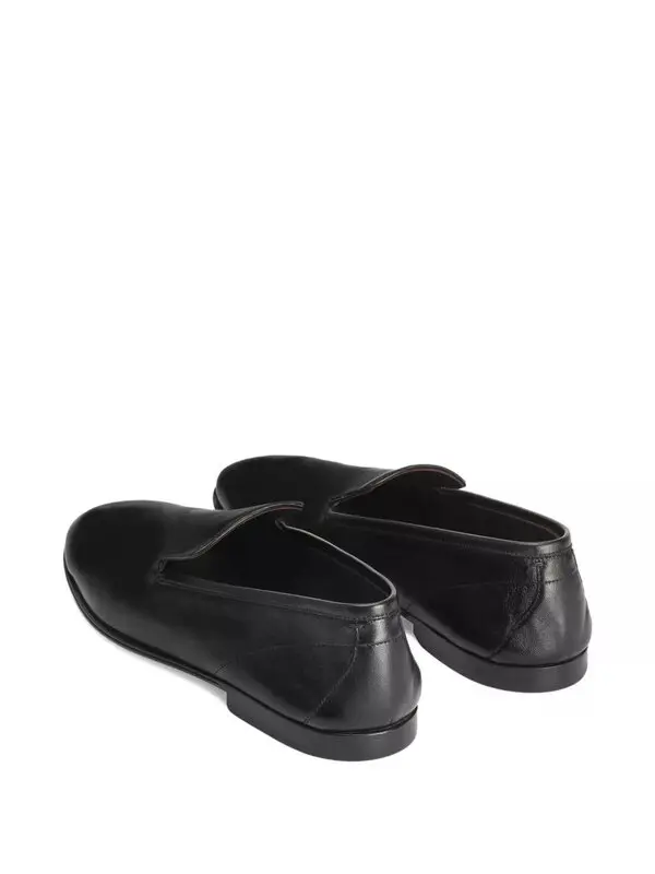 Dolce & Gabbana Leather Slip-on Loafers - Black