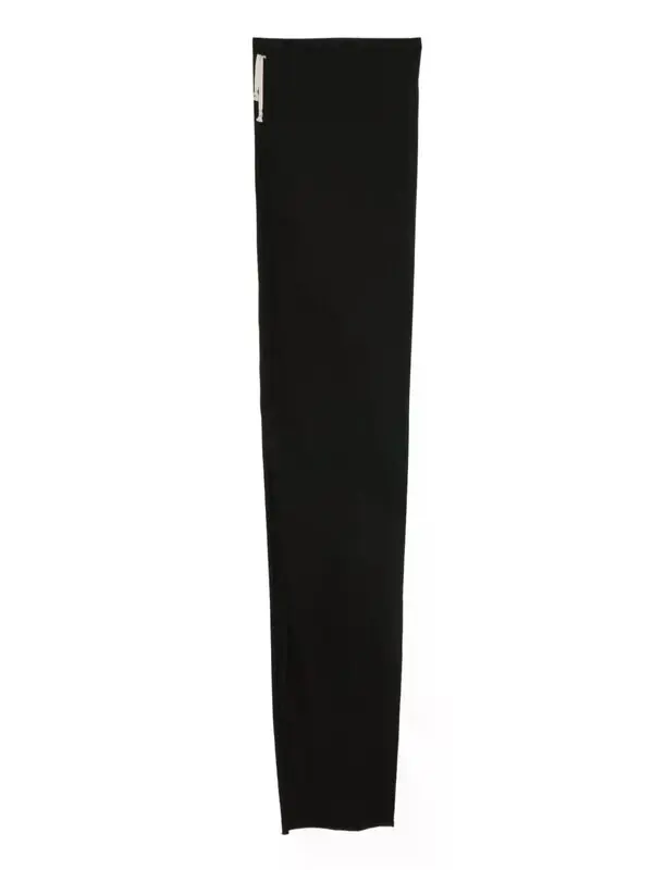 Rick Owens Drawstring Side-slit Maxi Skirt - Black