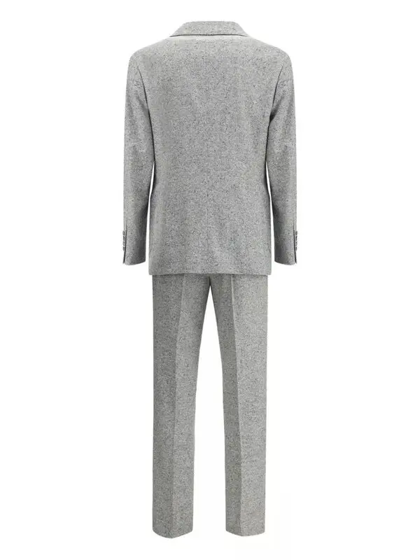 Brunello Cucinelli Double-breasted Textured Suit